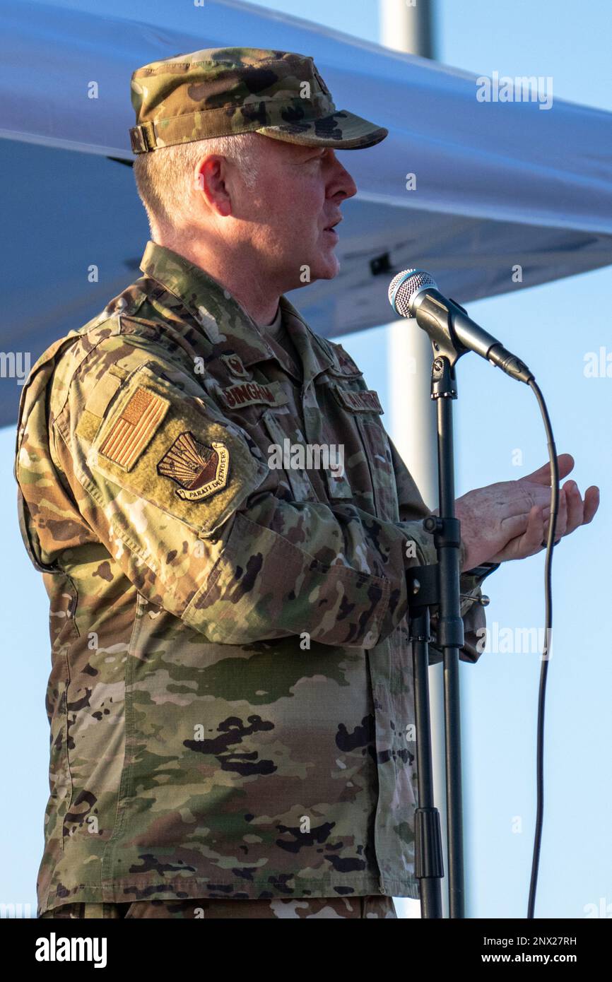 U.S. Air Force Col. Adam Bingham, 6th Air Refueling Wing commander ...