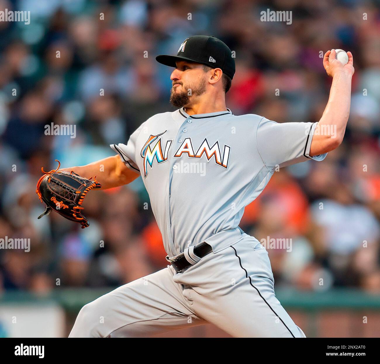 June 18, 2018: Miami Marlins starting pitcher Caleb Smith (31) delivers ...