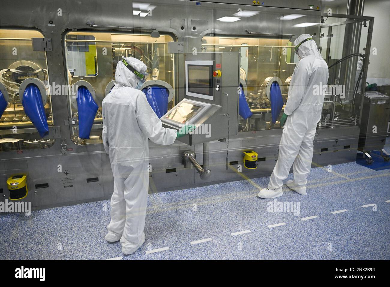 Illustration picture shows the production laboratory of the Takeda ...