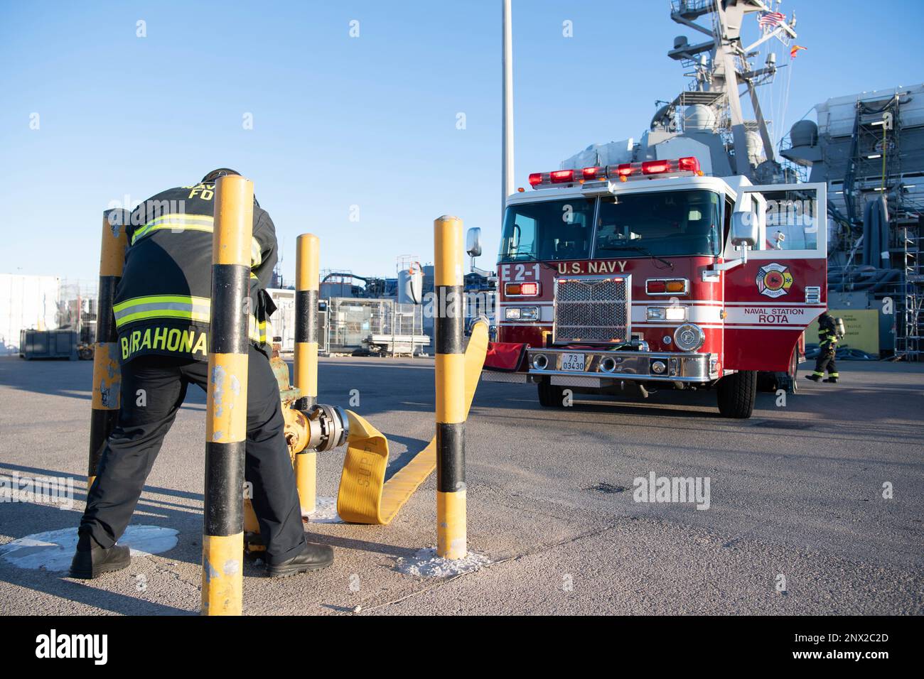 NAVAL STATION ROTA, Spain (January 26, 2022) Firefighters assigned to ...