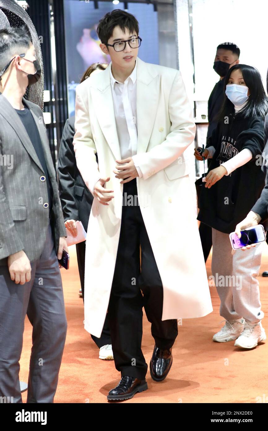 Chinese actor and model Leon Leong attended a brand activity in Beijing ...