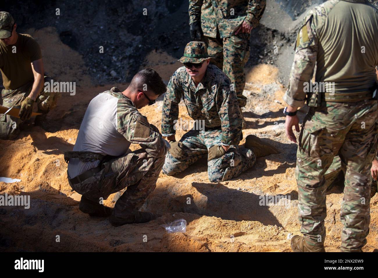 U.S. Air Force Staff Sgt. Joshua Sanders, an explosive ordnance disposal (EOD) technician ...