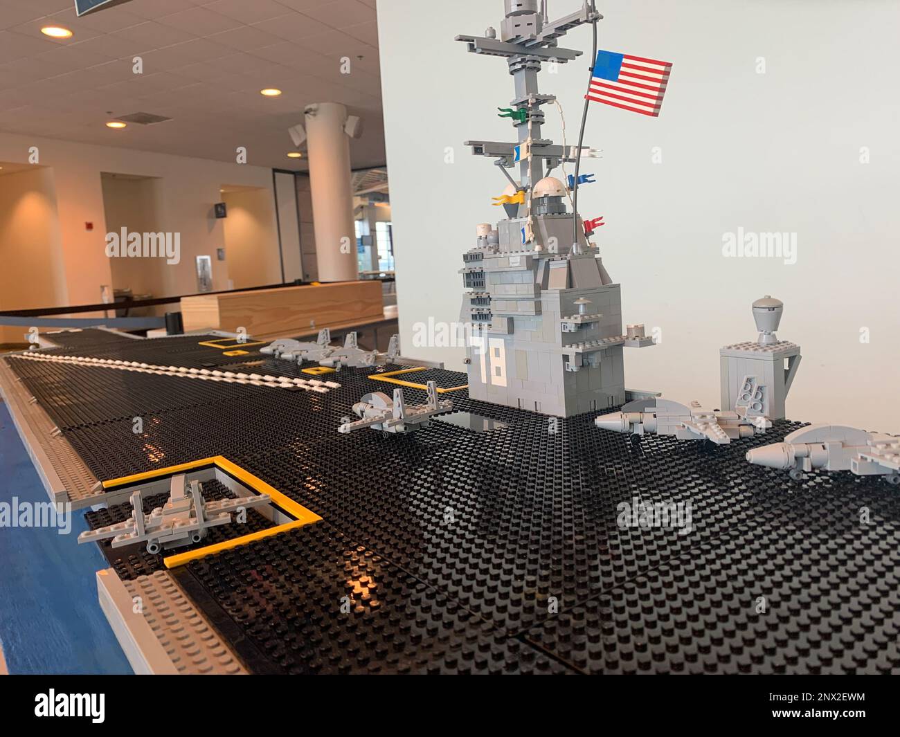 LEGO ship models of varying sizes and complexity are on display during ...
