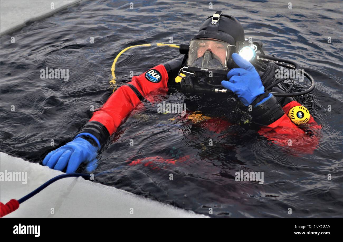 A firefighter with the Directorate of Emergency Services Fire ...