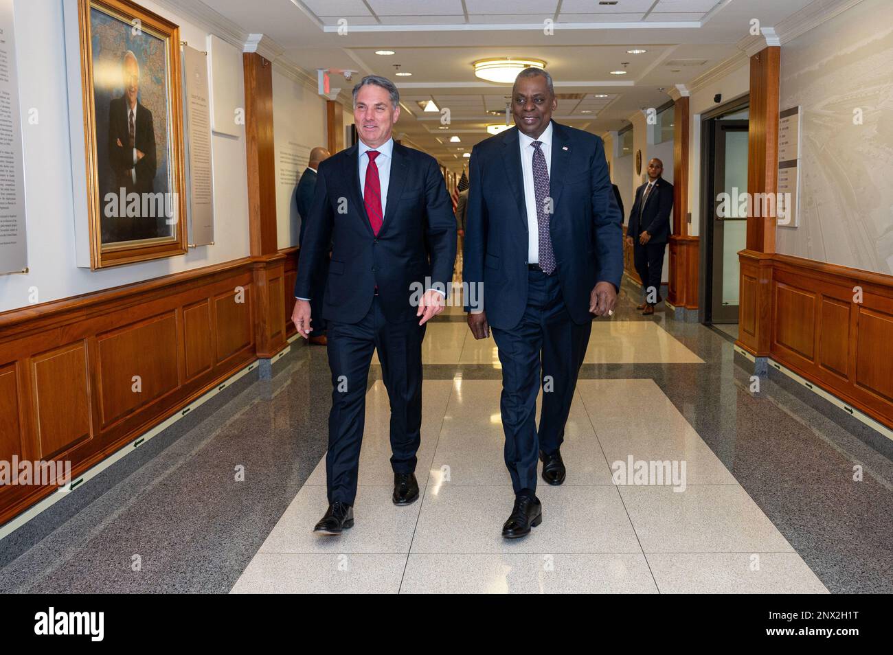 Secretary of Defense Lloyd J. Austin III walks with Australian Deputy ...