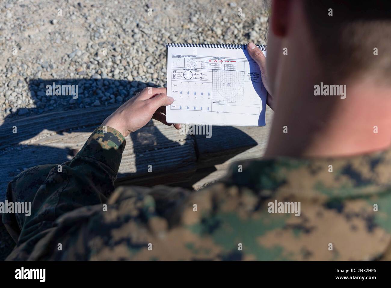 A U.S. Marine Corps recruit with Delta Company, 1st Recruit Training ...