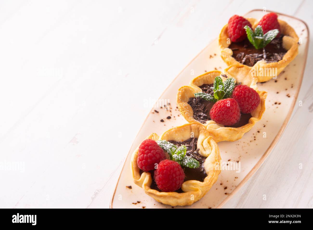Raspberry Tartlet in France Stock Photo - Alamy
