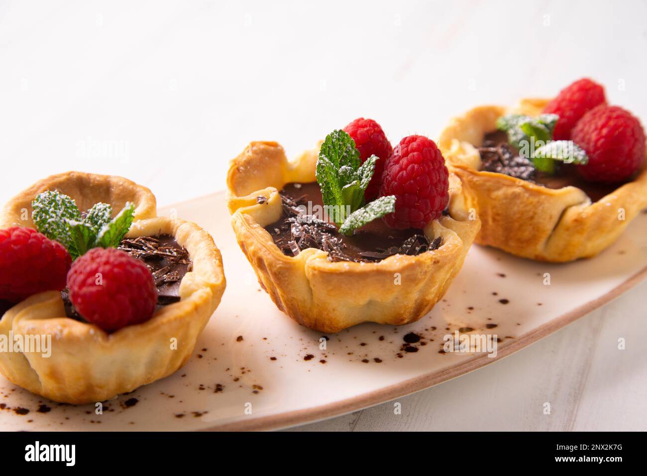 Raspberry Tartlet in France Stock Photo - Alamy