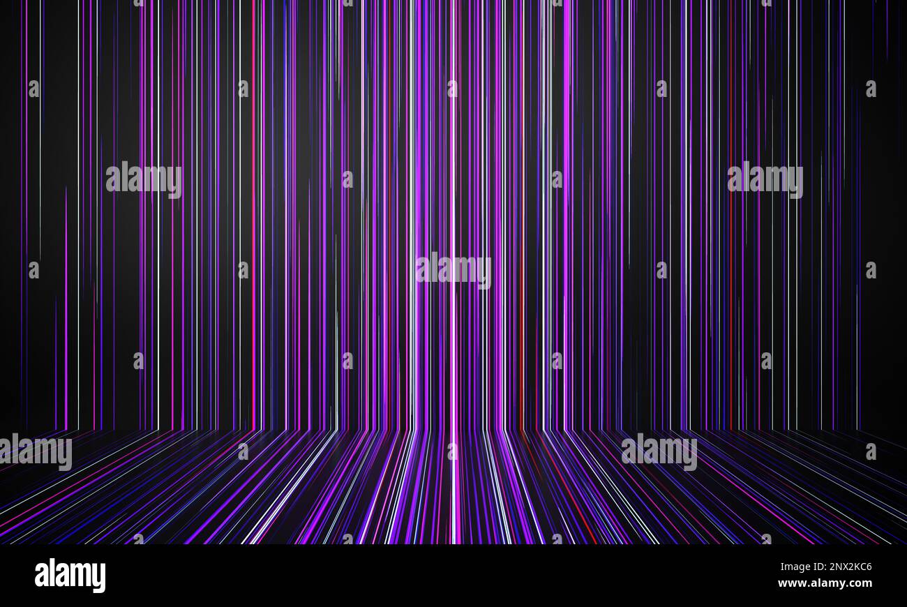 Abstract background with violet, pink and blue vertical lines - 3D ...
