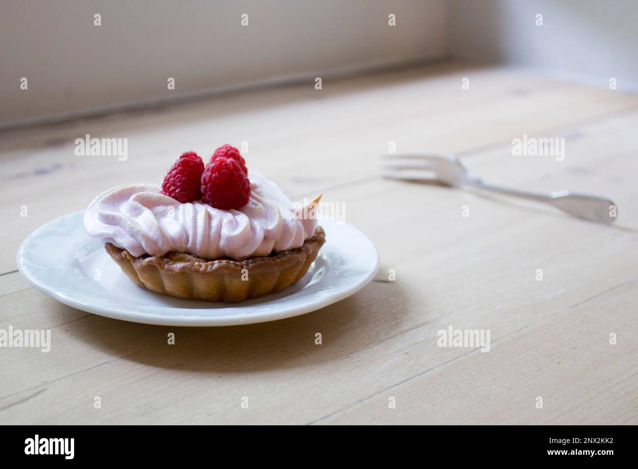 Raspberry Tartlet in France Stock Photo - Alamy