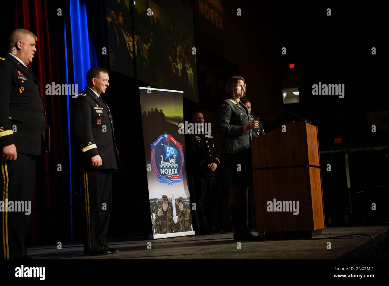 Chief of the Norwegian Home Guard, Maj. Gen. Elizabeth Michelsen offers ...