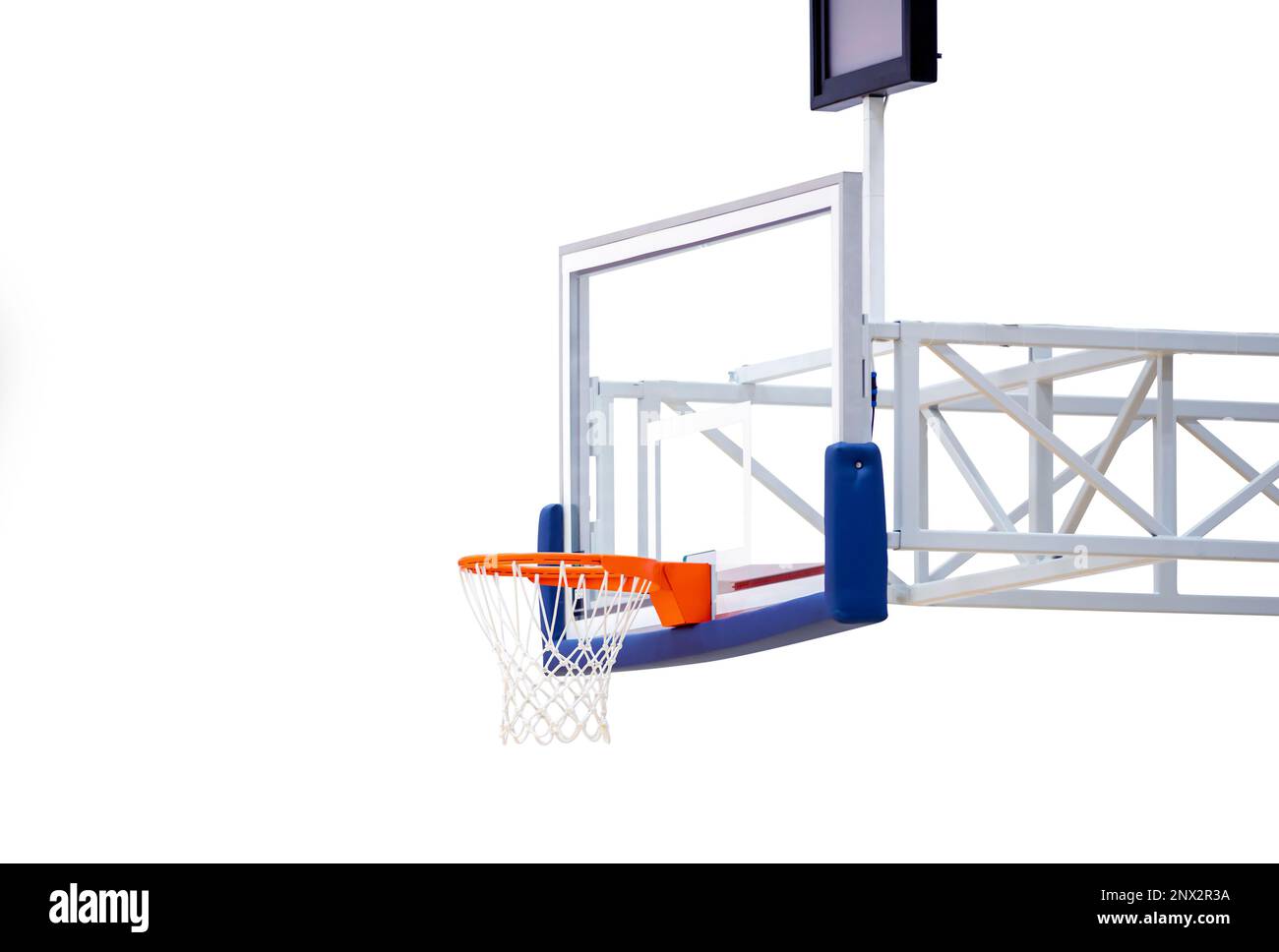 New professional basketball hoop cage isolated on white background ...
