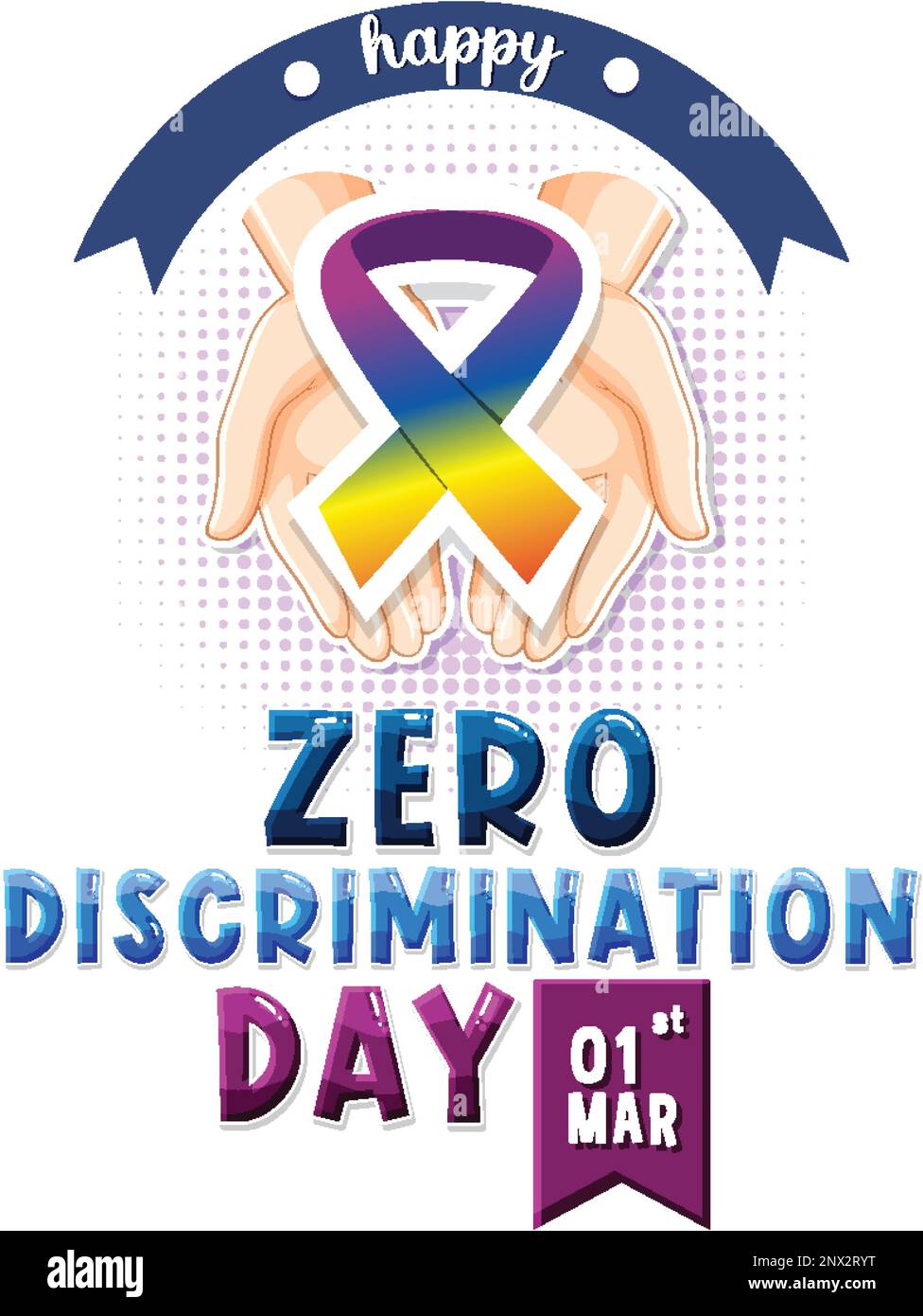 Zero discrimination day banner design illustration Stock Vector Image ...