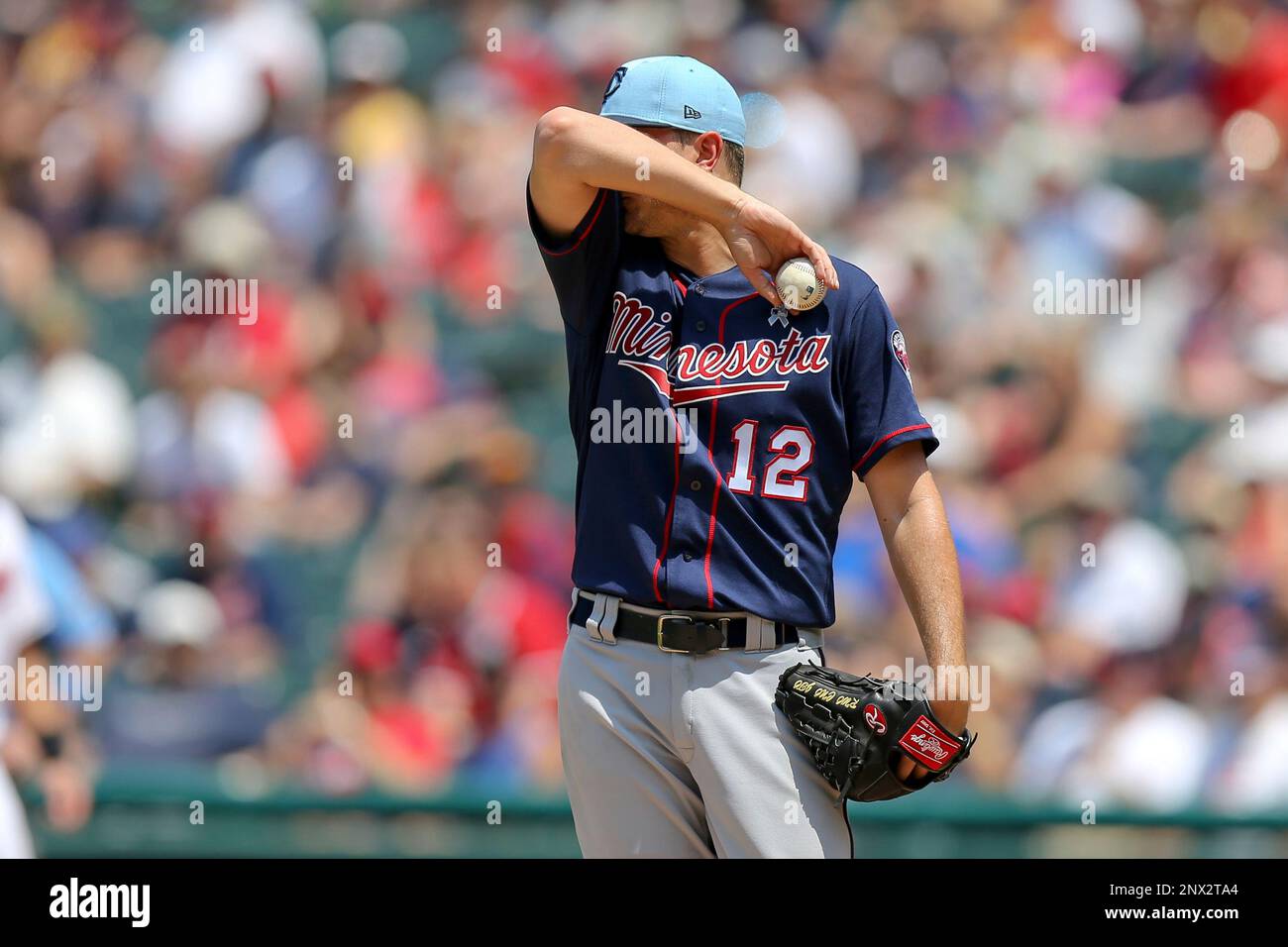 CLEVELAND, OH - JUNE 17: Minnesota Twins starting pitcher Jake Odorizzi ...