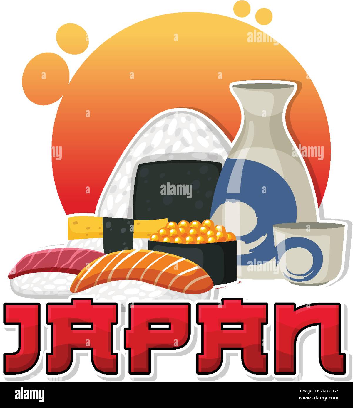 Japanese element nation tradition symbol illustration Stock Vector ...