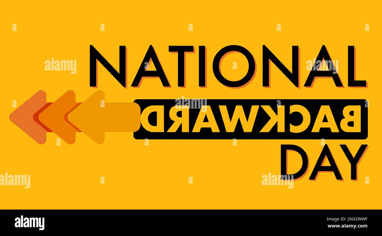 National backward day banner design illustration Stock Vector Image ...