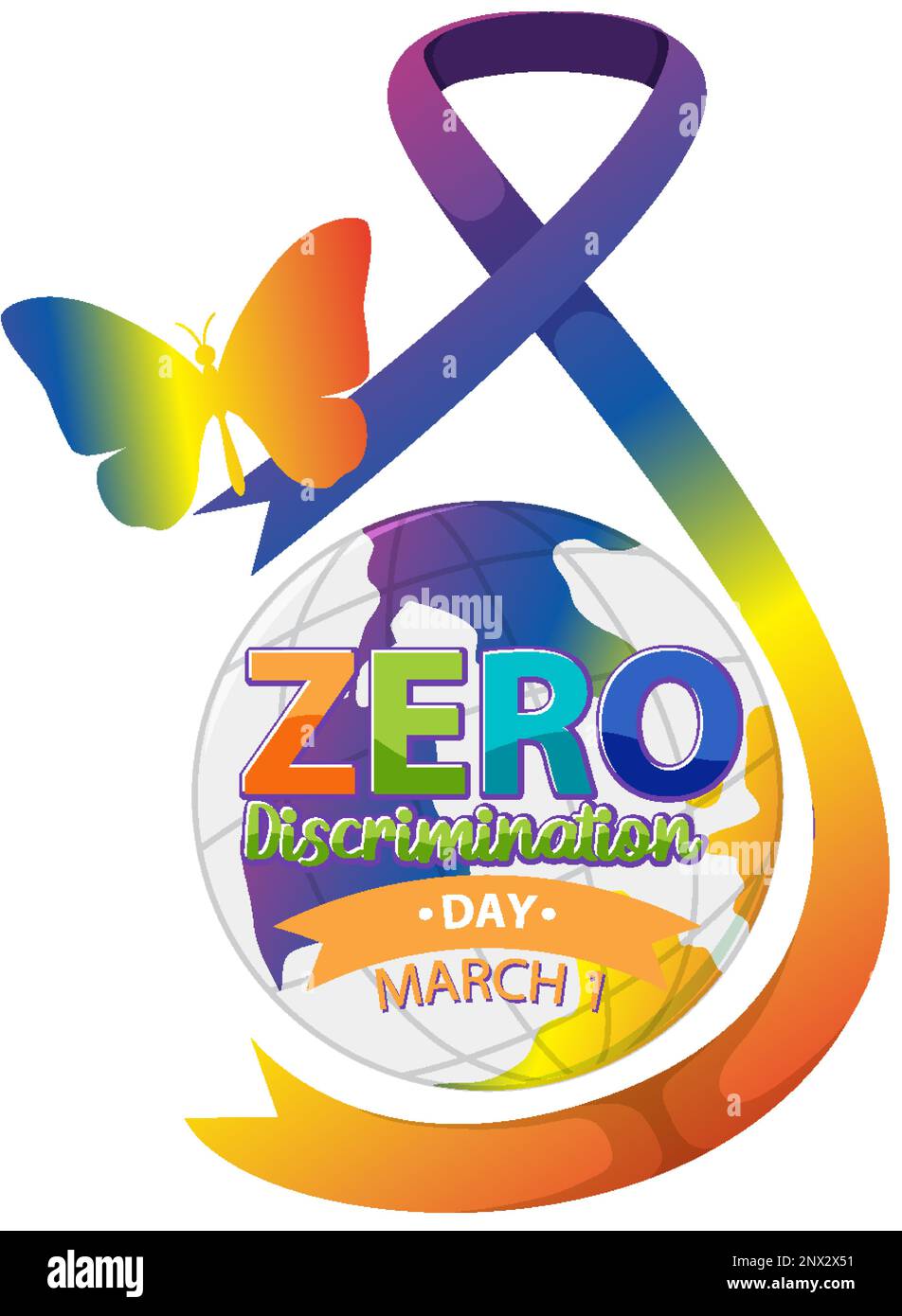 Zero discrimination day banner design illustration Stock Vector Image ...