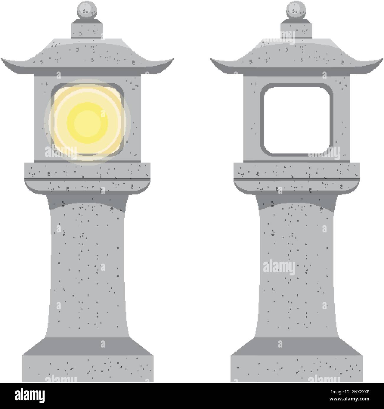 Traditional Japanese Stone Lantern illustration Stock Vector Image ...
