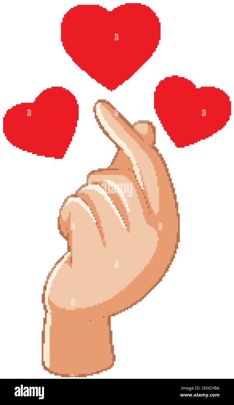 Hand making mini heart illustration Stock Vector Image & Art - Alamy