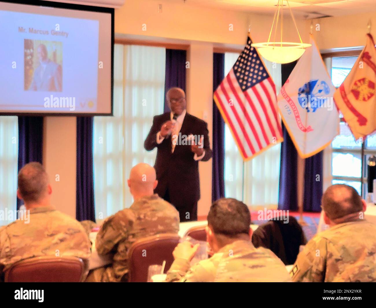 Guest speaker Marcus Gentry gives his presentation about Martin Luther ...