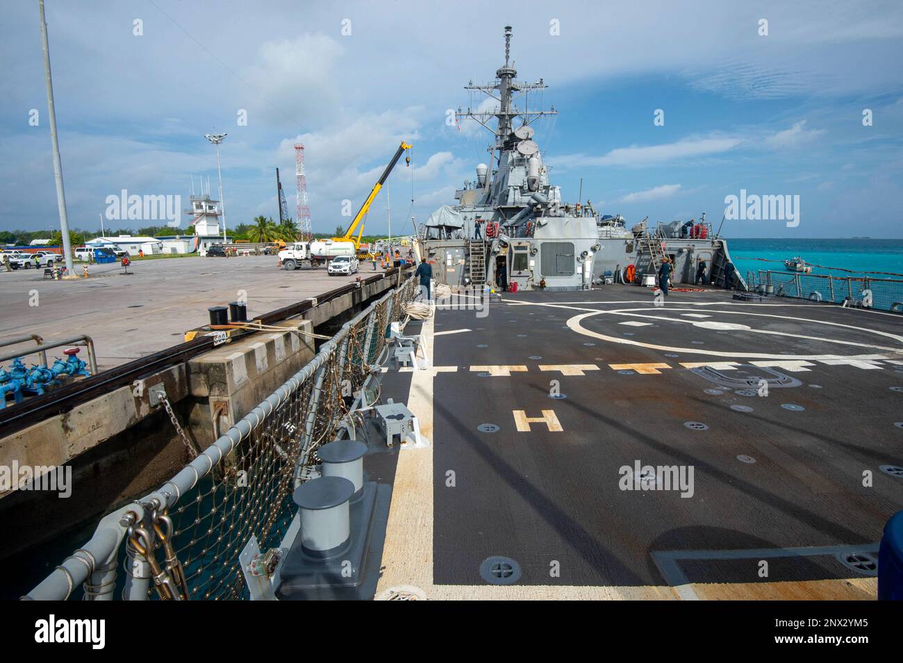 230211-N-NH267-1418 DIEGO GARCIA (Feb. 11, 2023) The flight deck of the ...