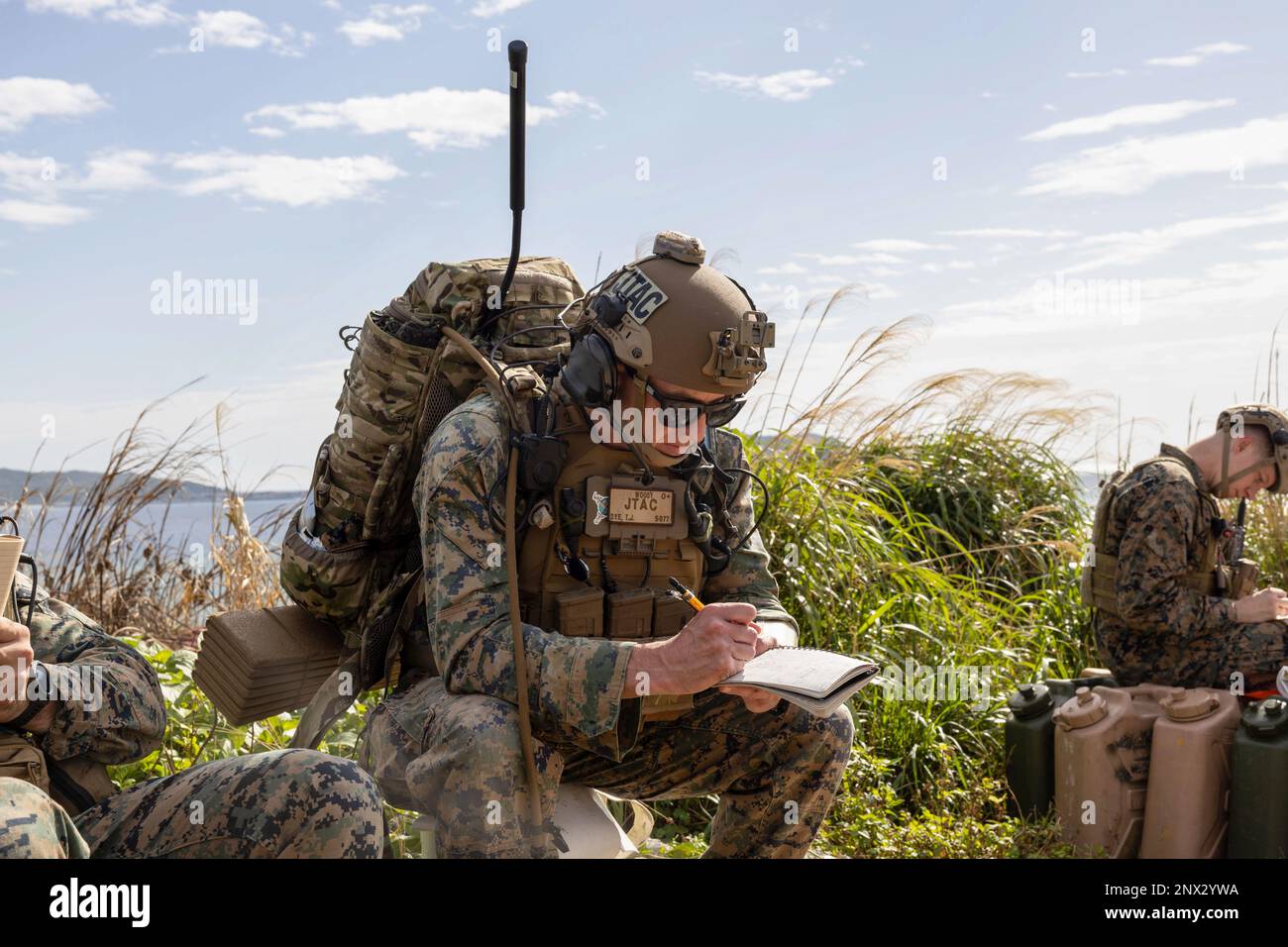 U.S. Marine Corps Gunnery Sgt. Thomas Dye, the battalion fires chief for 3rd Reconnaissance ...