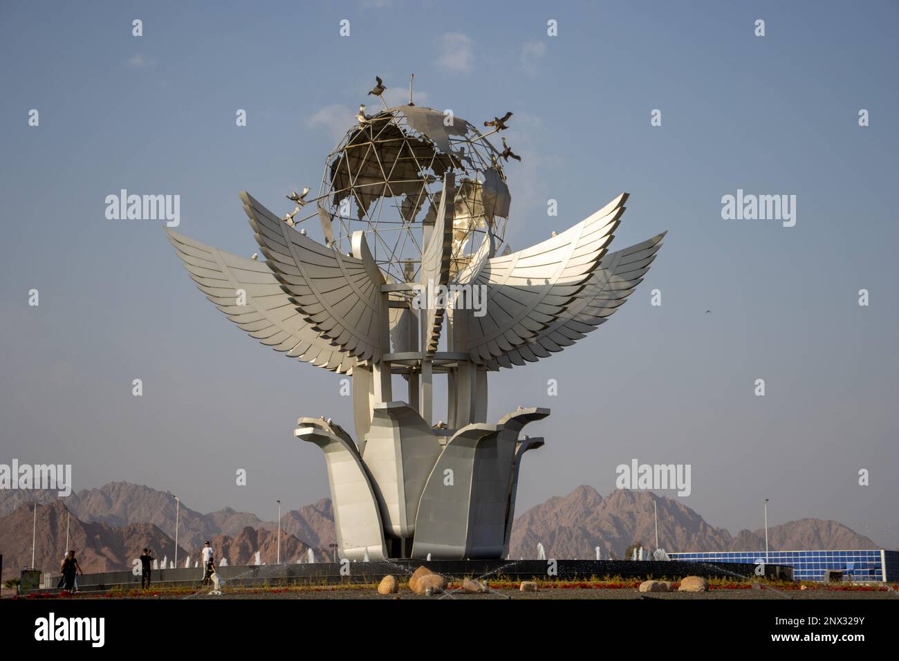 SHARM EL SHEIKH, EGYPT - JANUARY 30, 2023 Peace Square monument Stock ...
