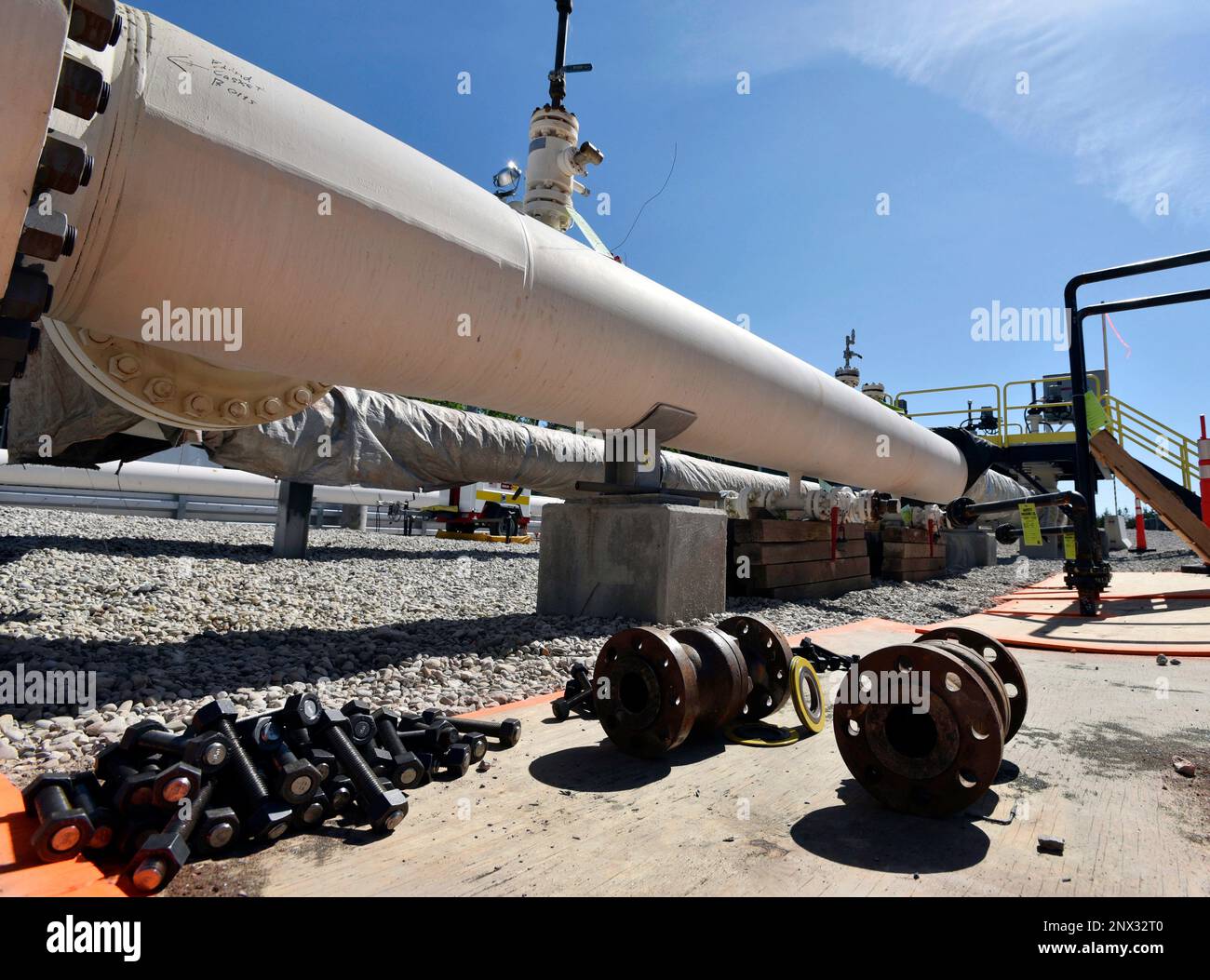 FILE - In this June 8, 2017, file photo, fresh nuts, bolts and fittings ...