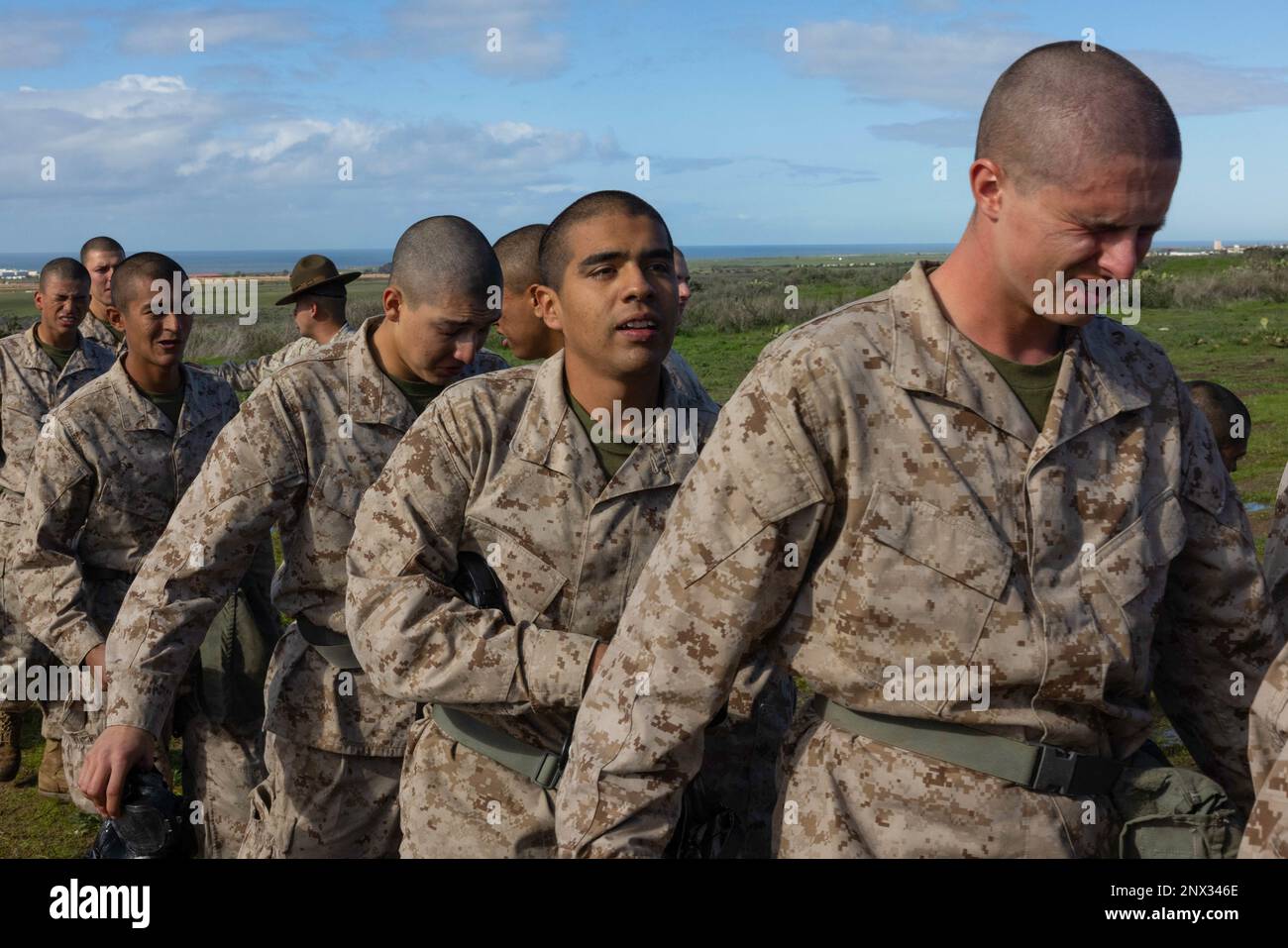 U.S. Marine Corps recruits with Delta Company, 1st Recruit Training ...