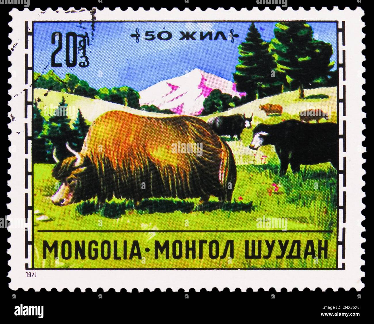 MOSCOW, RUSSIA - FEBRUARY 15, 2023: Postage stamp printed in Mongolia ...