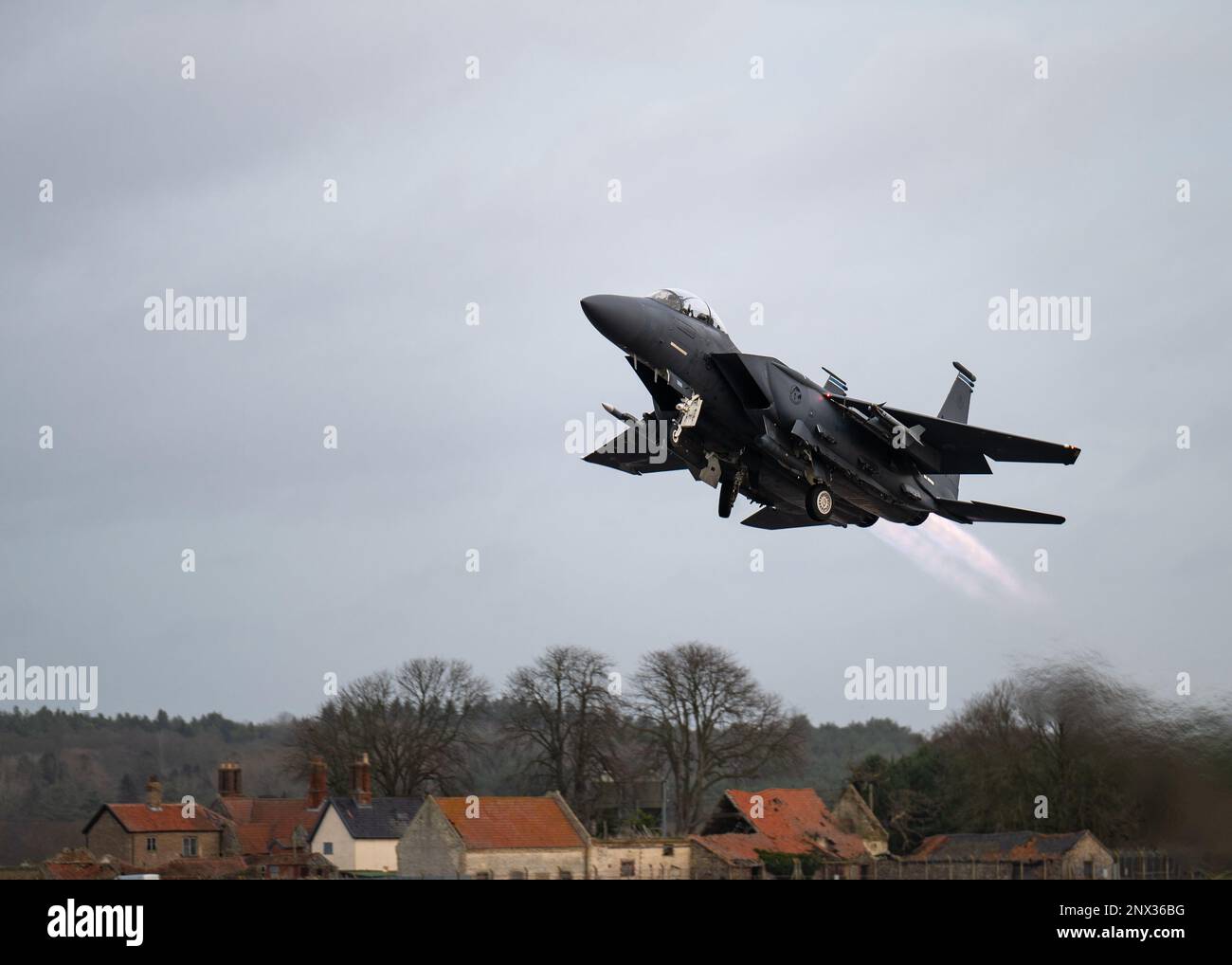 An F-15E Strike Eagle assigned to the 492nd Fighter Generation Squadron ...