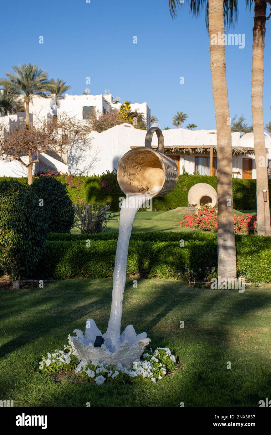 SHARM EL SHEIKH, EGYPT - JANUARY 31, 2023 Labranda Sharm Club garden ...