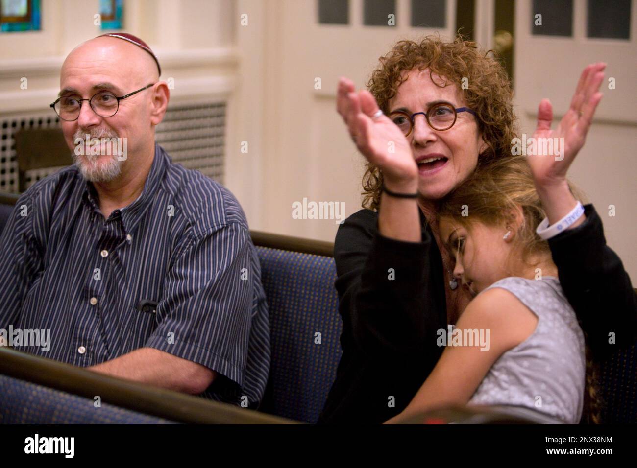 Avi and Hannah Greenberg with their granddaughter, Alex Bitton, sing ...
