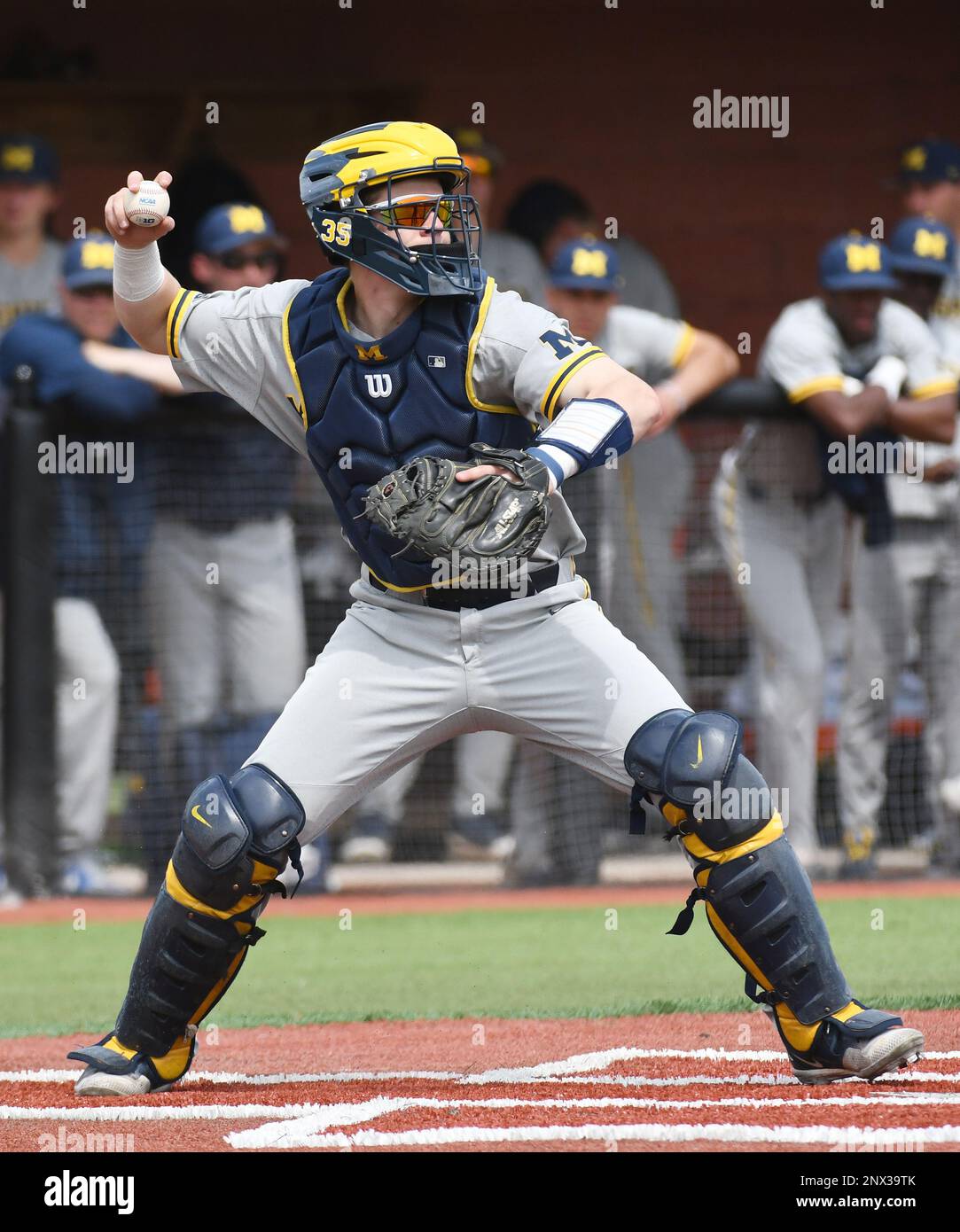 University of Michigan Wolverines catcher Brook Keener (35) during game ...
