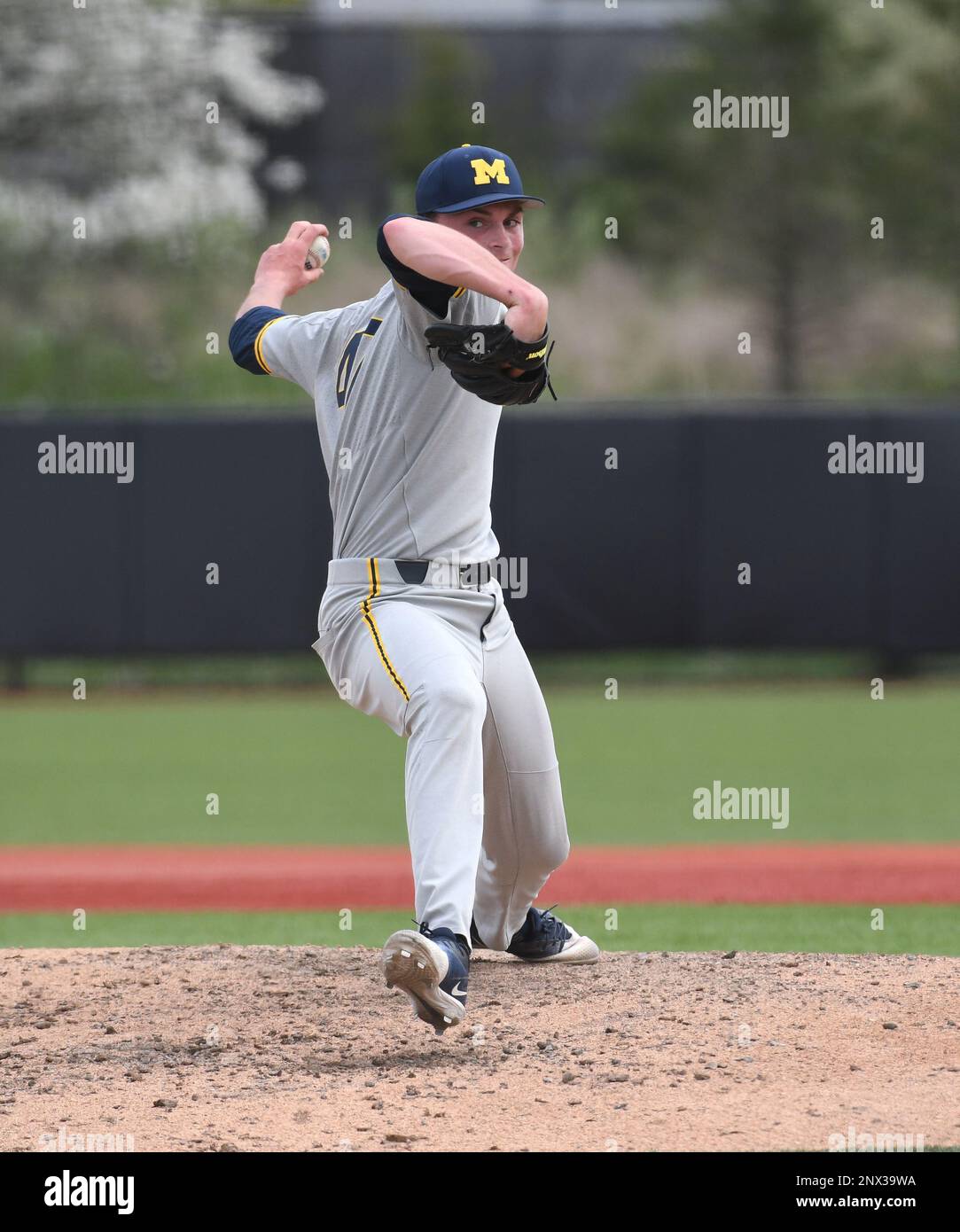 University of Michigan Wolverines pitcher Tommy Henry (47) during game ...