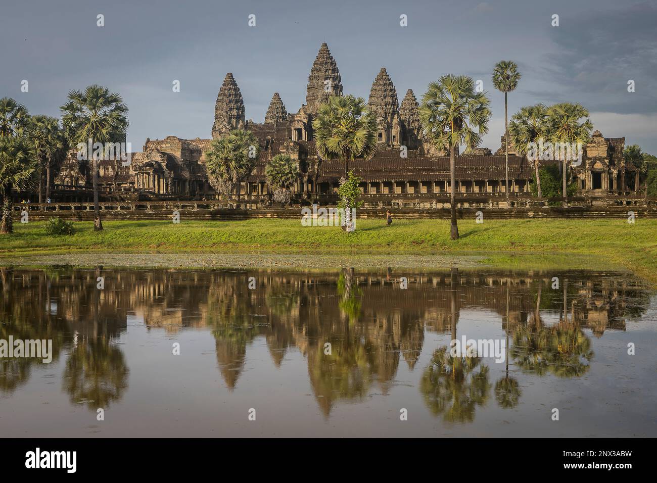 Cambodian temple angkor wat overview hi-res stock photography and ...