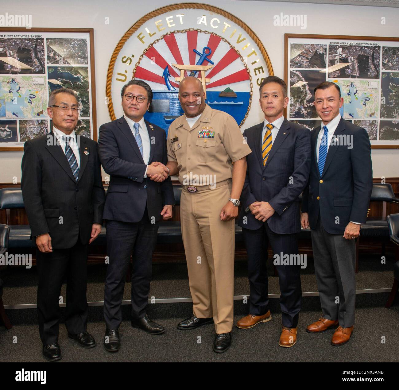 Hiroyuki Tada, director-general for Nagasaki Prefecture, Capt. David ...