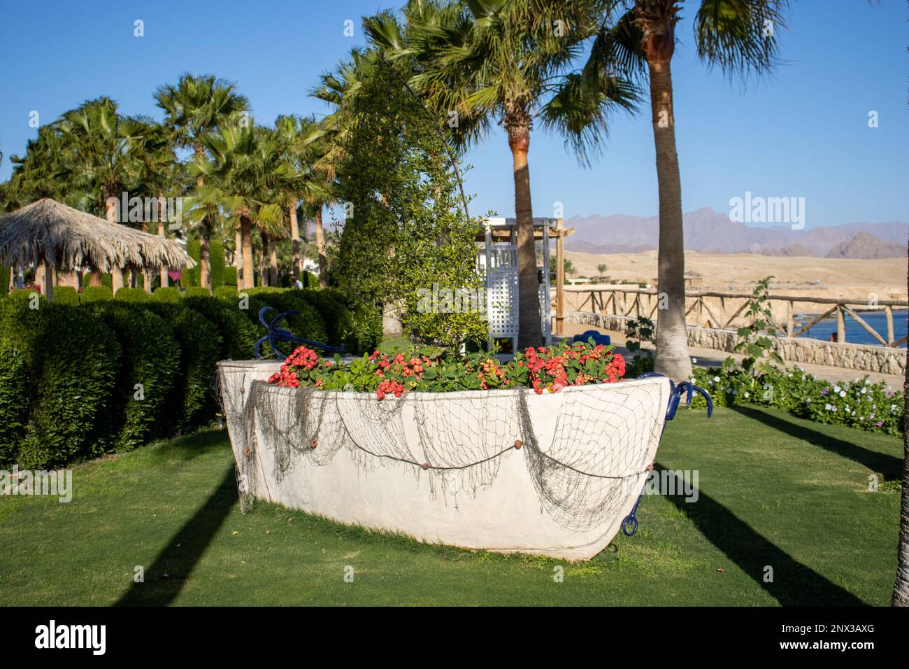 SHARM EL SHEIKH, EGYPT - JANUARY 31, 2023 Labranda Sharm Club old boat ...