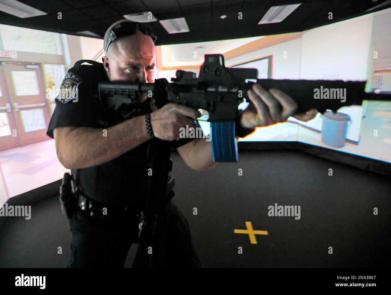 In this May 30, 2018, photo, O'Fallon Police Officer Joshua Gregory ...