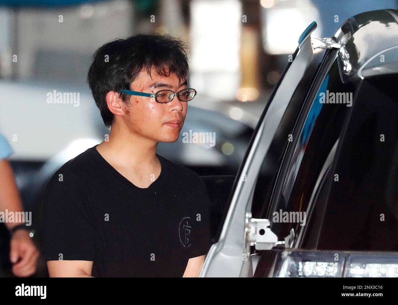 Ichiro Kojima leaves Odawara police station after being arrested in Odawawa City, southwest of ...