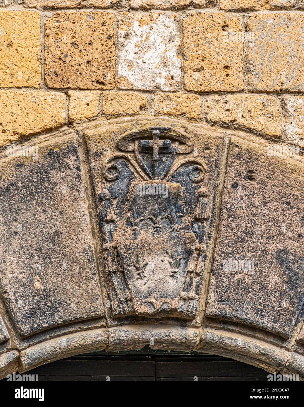 Architectural details of the medieval palaces of the ancient Etruscan ...