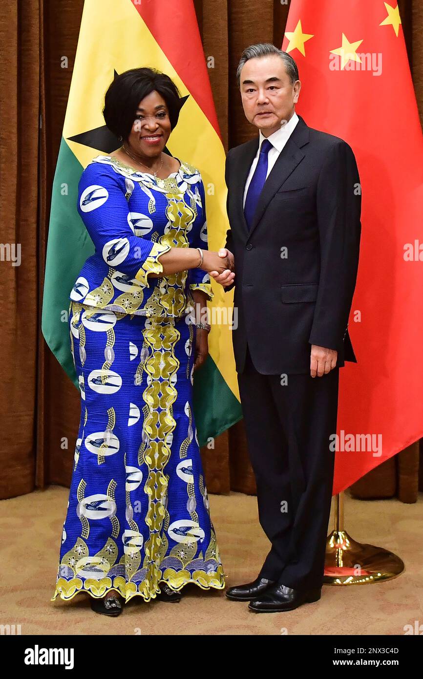 Ghana's Minister of Foreign Affairs Shirley Ayorkor Botchway, left ...