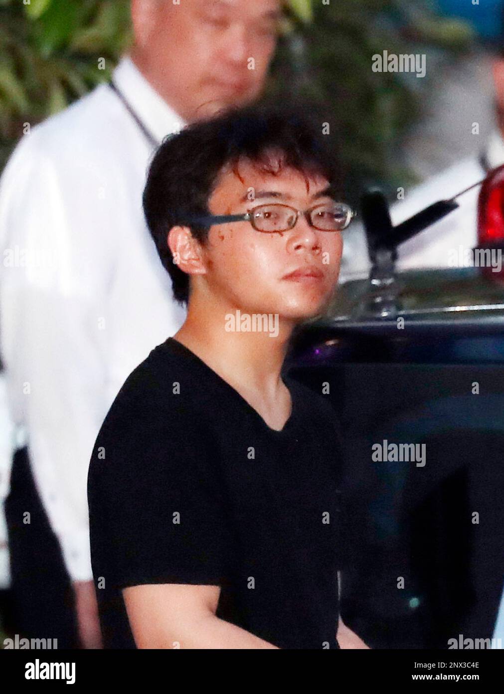 Ichiro Kojima leaves Odawara police station after being arrested in Odawawa City, southwest of ...