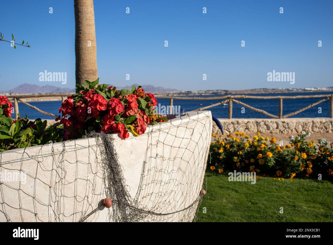 SHARM EL SHEIKH, EGYPT - JANUARY 31, 2023 Labranda Sharm Club old boat ...