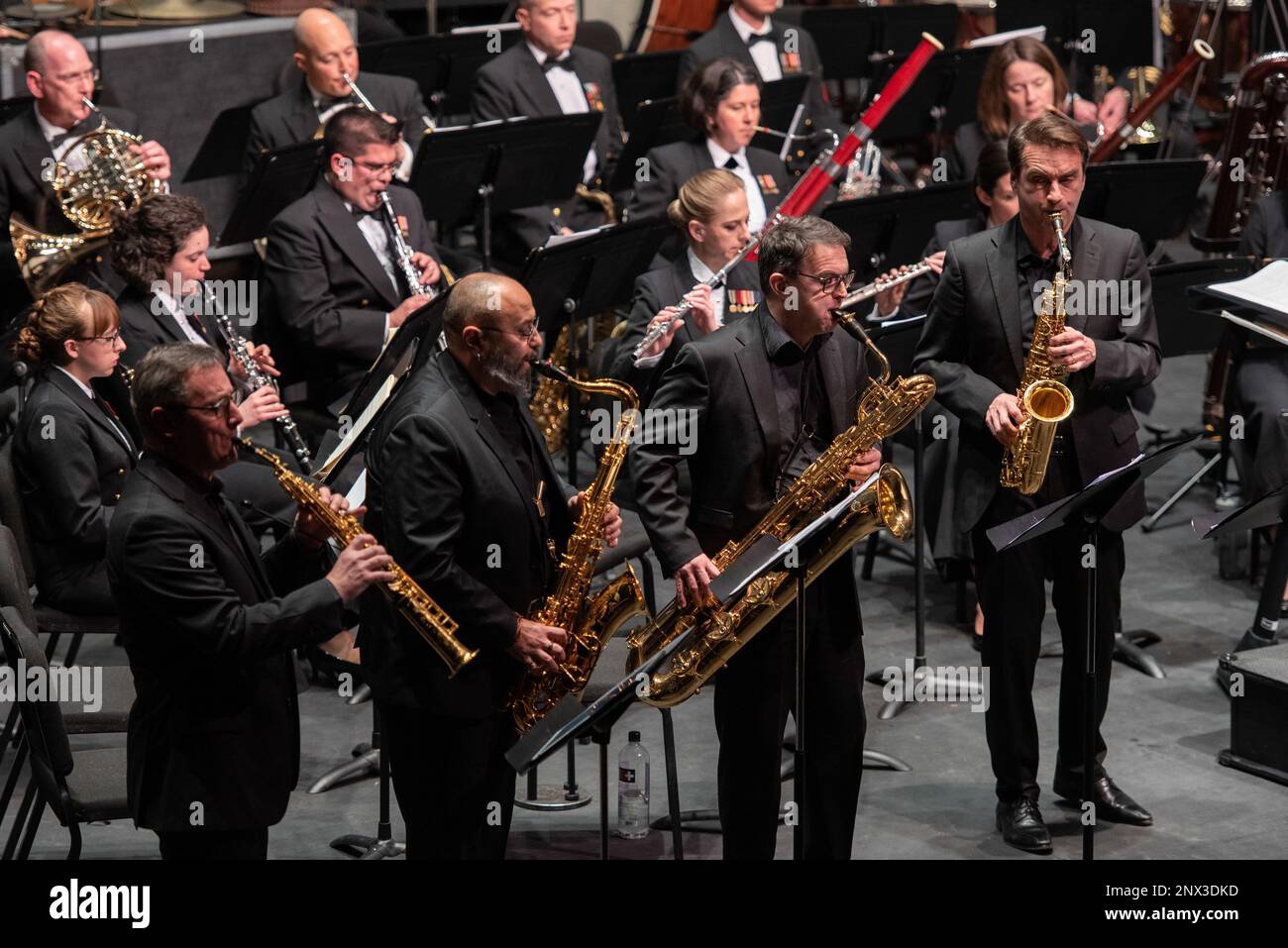 U s navy band saxophone hi-res stock photography and images - Alamy