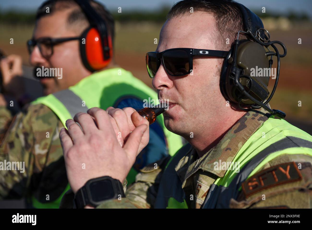 U.S. Air Force Master Sgt. James Levine, NCOIC of flight safety for the ...