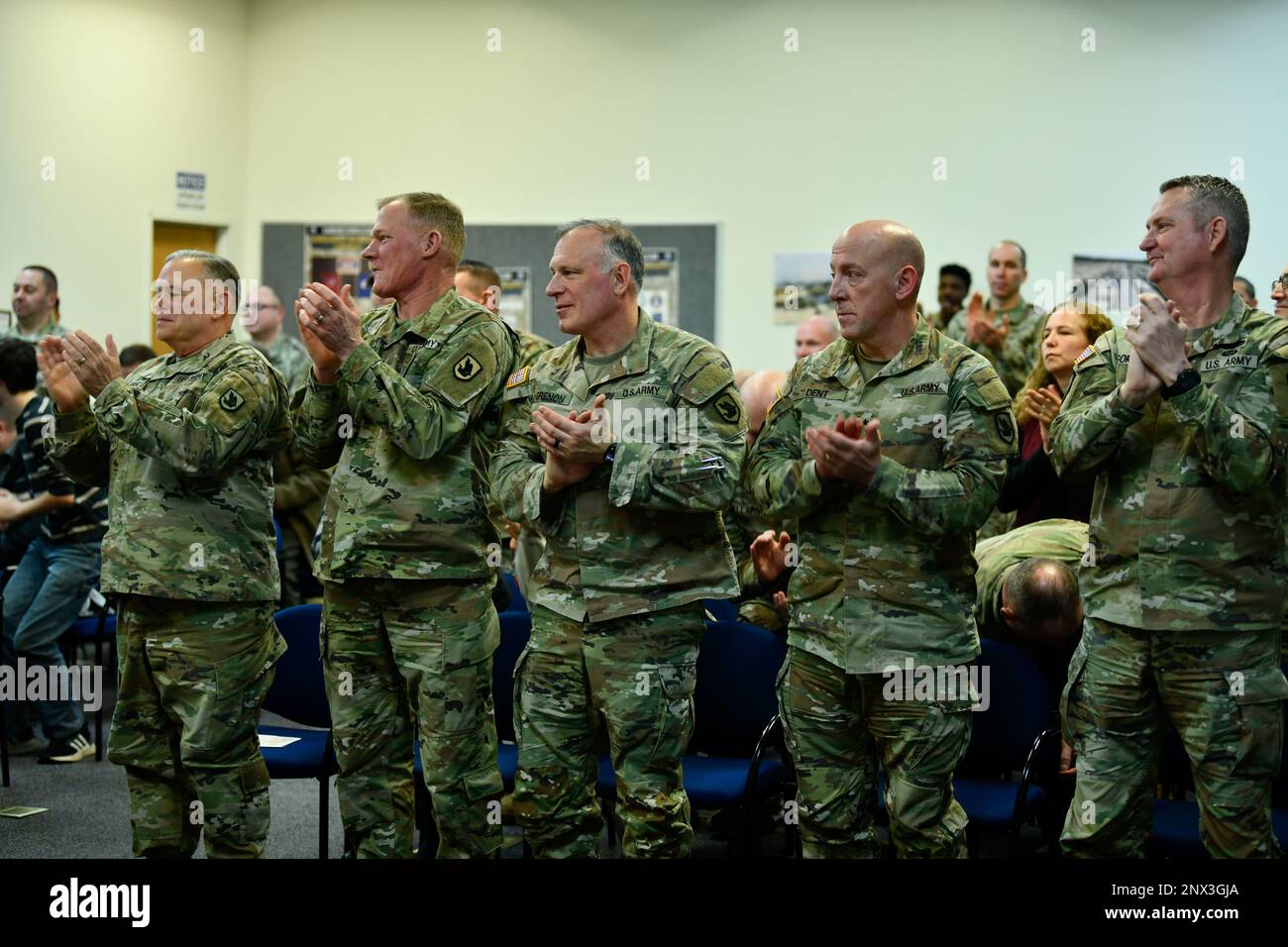 Washington National Guard senior leadership congratulate U.S. Army Col ...