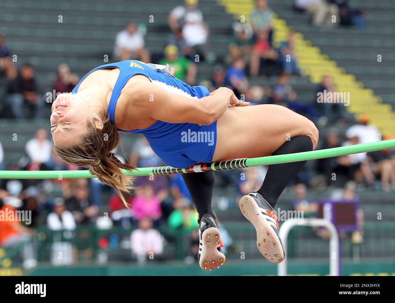 June 8, 2018. Hope Bender of UC Santa Barbara competes in the Shot Put ...