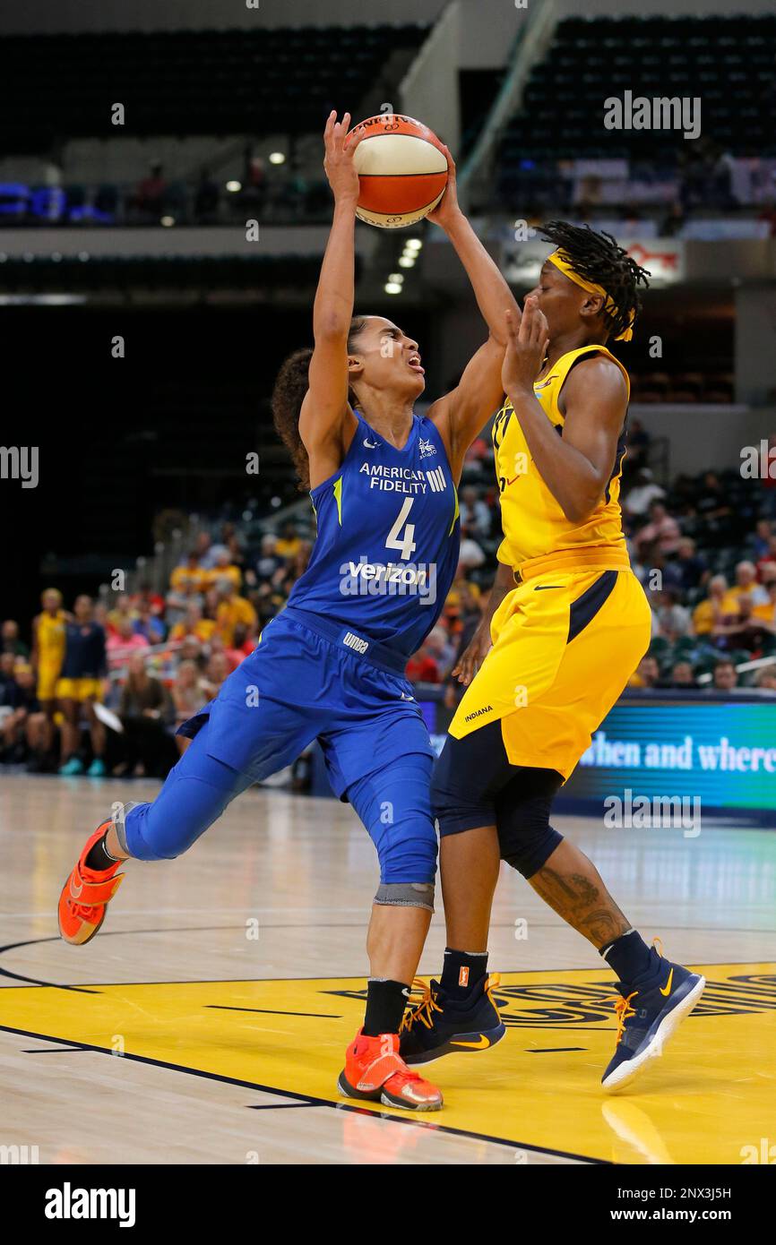 INDIANAPOLIS, IN JUN 08 2018: Dallas Wings guard Skylar Diggins-Smith ...