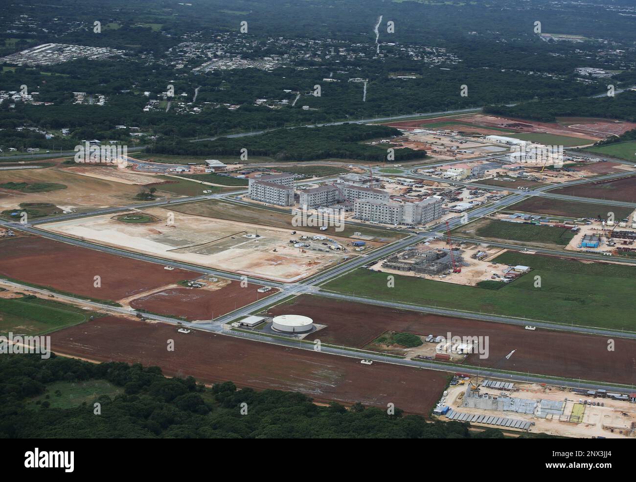 Aerial photo of Marine Corps Base Camp Blaz Main Cantonment ...